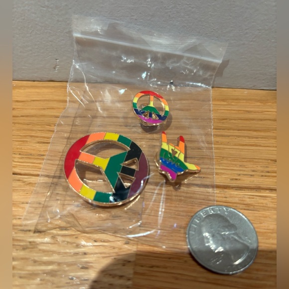 Party Supplies | New Set Of 3 Rainbow Pride Pins | Poshmark